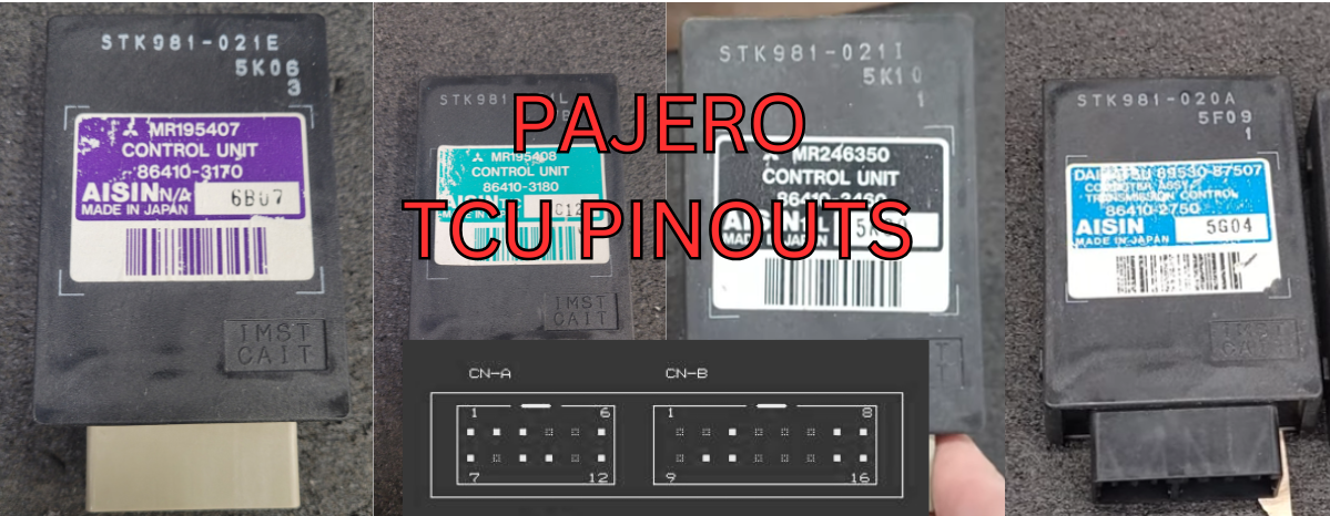 Pajero Mini Junior AISIN MR195407 MR195408 and MR246350 TCU Pinouts ...